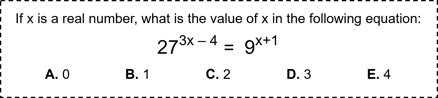 Algebra ACT Math Prep: Exponential Equations – Math On The Fly